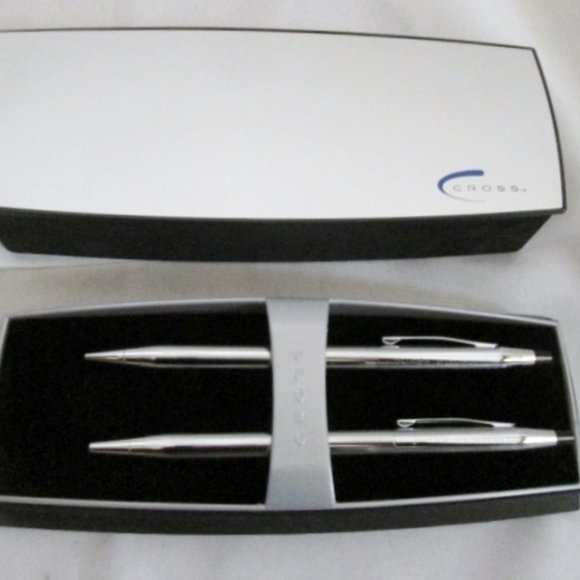 Cross | Office | New Nib 2 Cross Chrome Pen Set 355 Autograph ...
